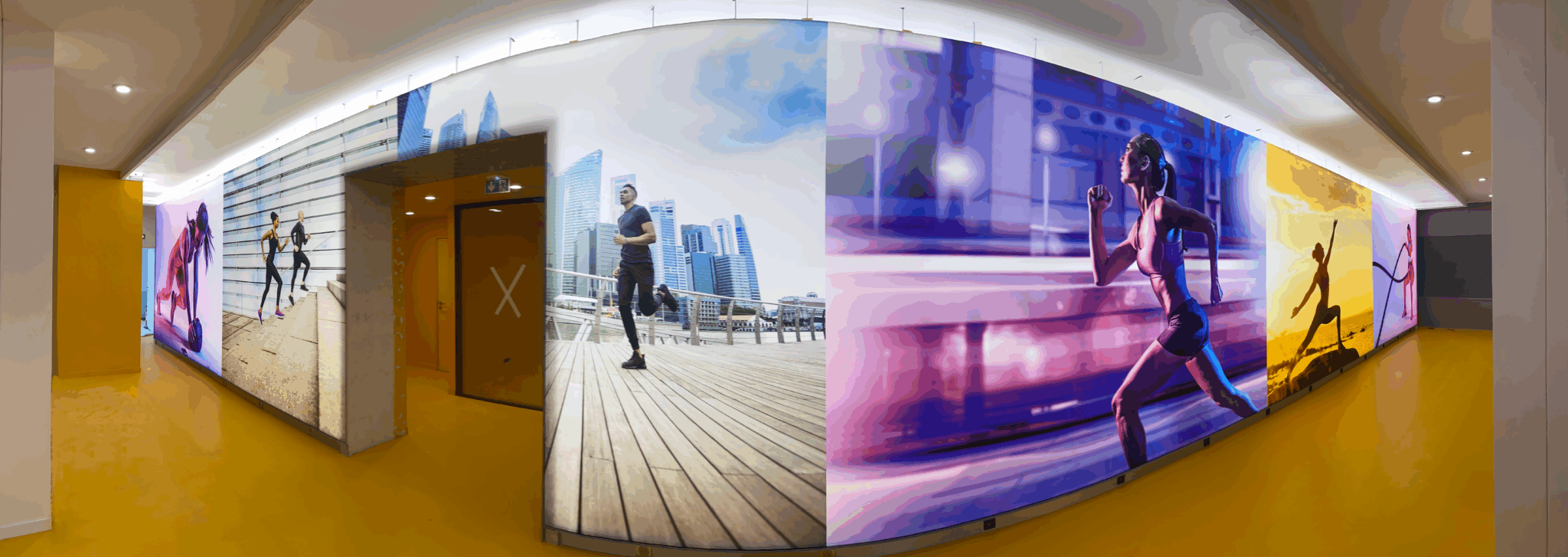 Printed luminous stretch wall - ALYOS technology stretch ceiling